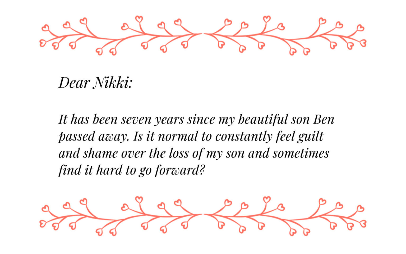 Dear Nikki: Is this normal? - Nikki Mark